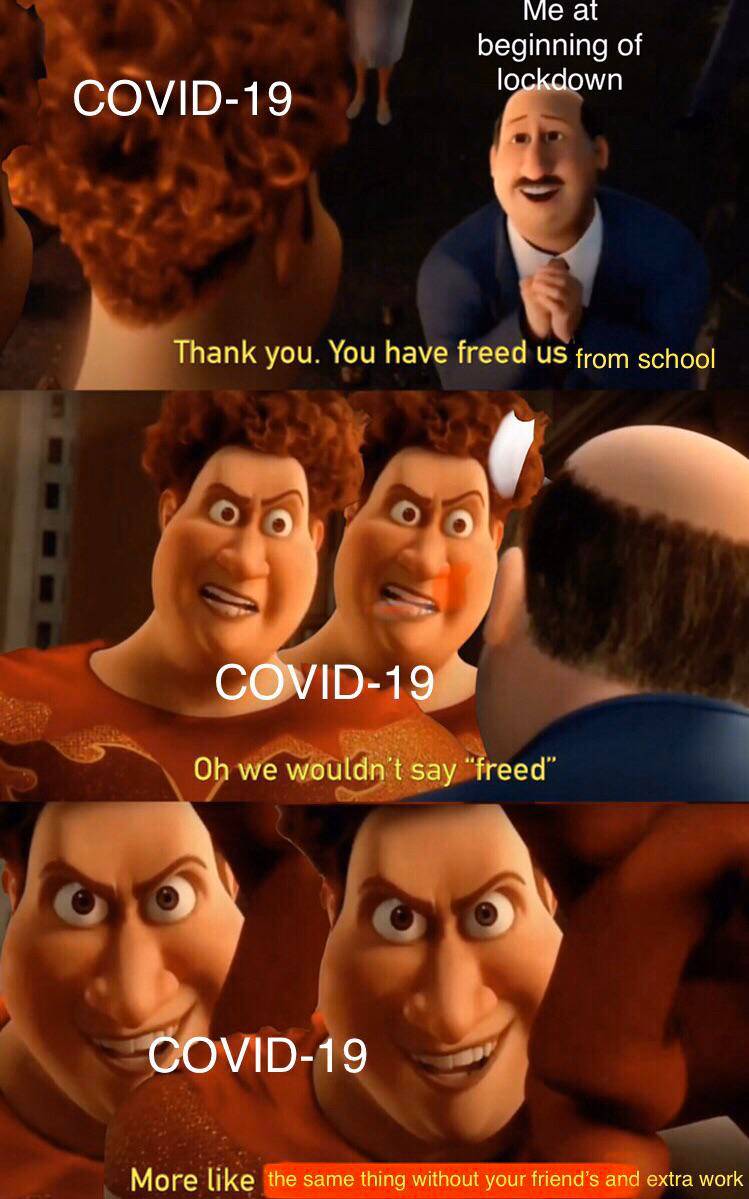 Schools be giving bare work during lockdown | Scrolller