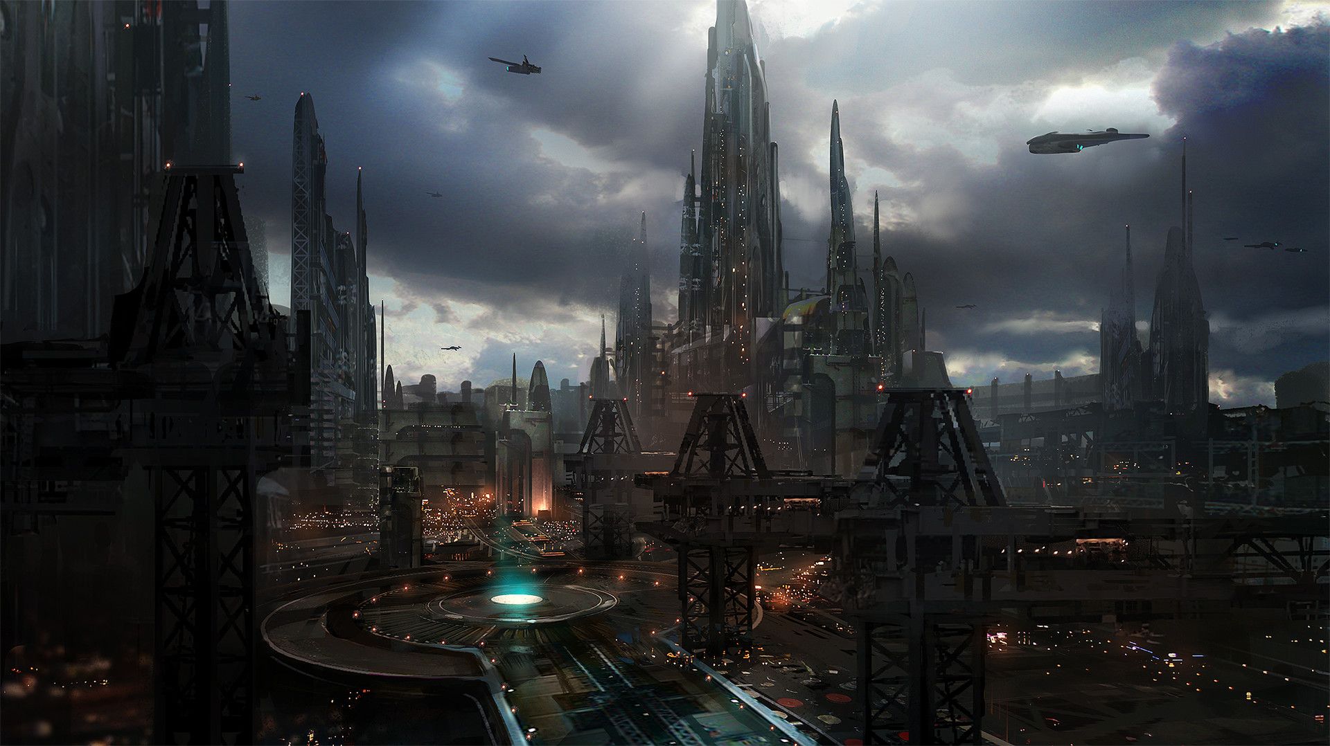 Sci-fi cityscape concept art by James Paick | Scrolller