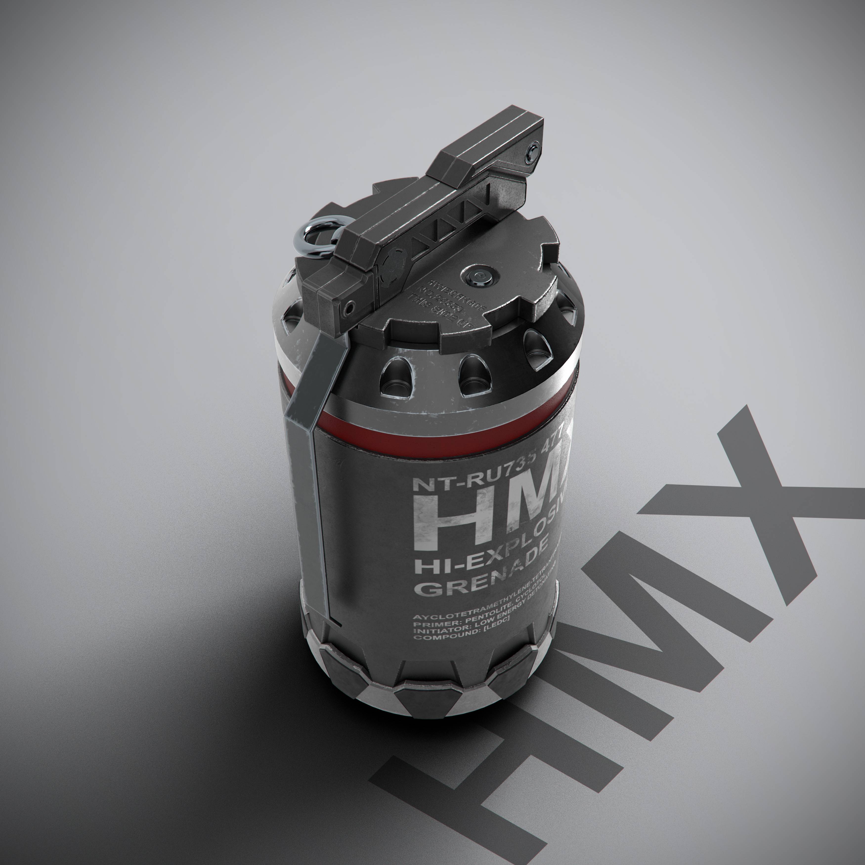 Sci-Fi grenade modelled based on concept | Scrolller