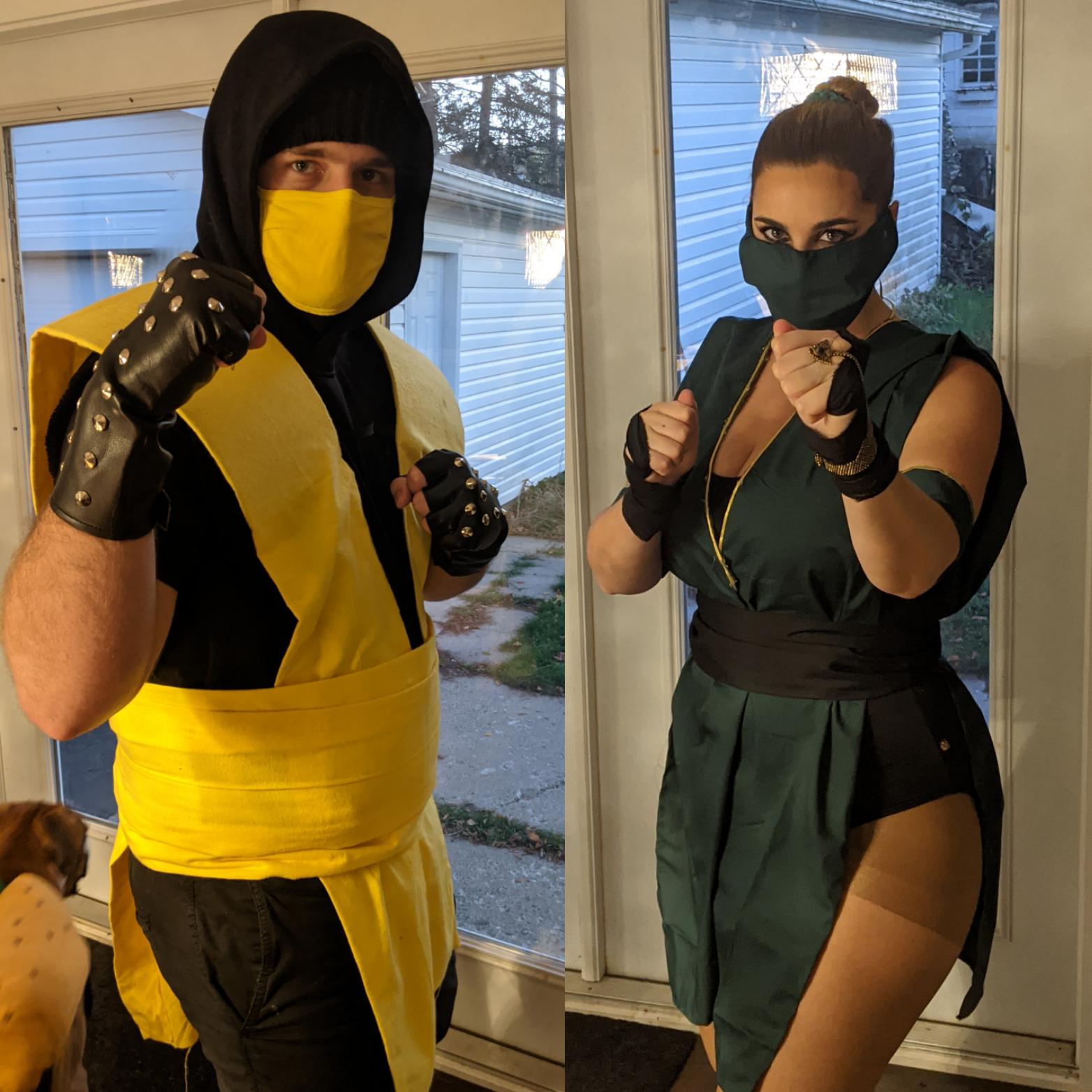Scorpion and Jade from MK! Not 100% accurate but we're pretty proud of what can be pulled off ...