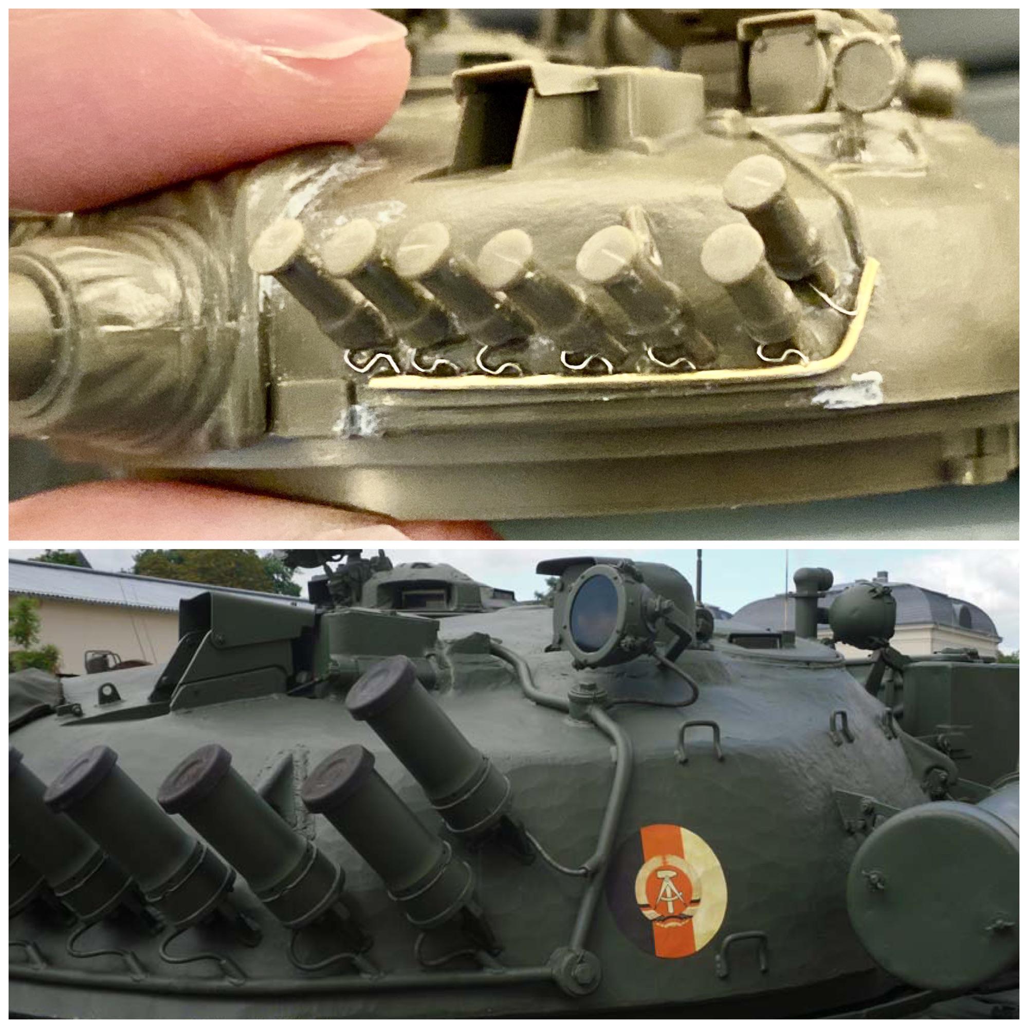 Scratch building details were Tamiya just completely gave up... 1/35 T-72M1. 0.8mm brass and 0 ...