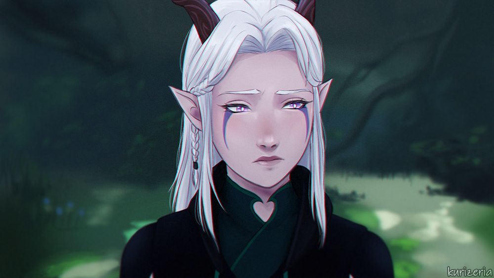 Screenshot Redraw Of A Pouty Season 1 Rayla Scrolller