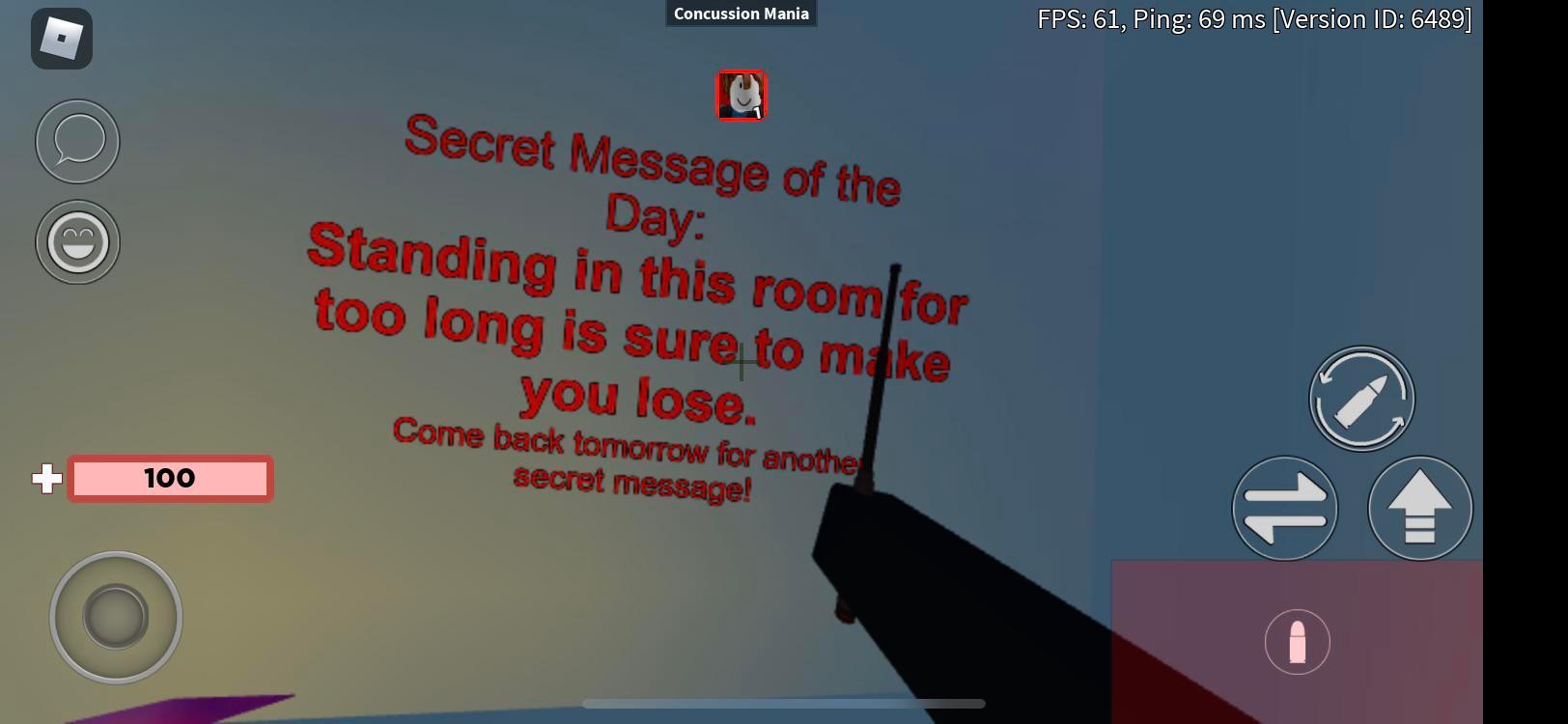 Secret Message of the Day: Standing in this room for too long is sure to make you lose. | Scrolller