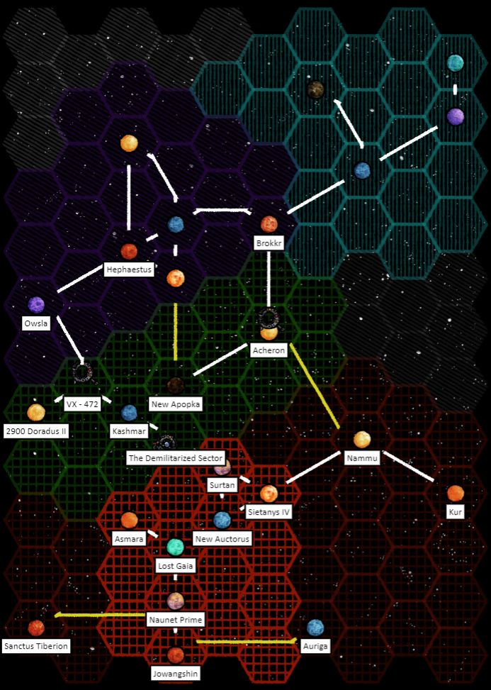 Sector Map for upcoming game! Haven't named all my systems | Scrolller
