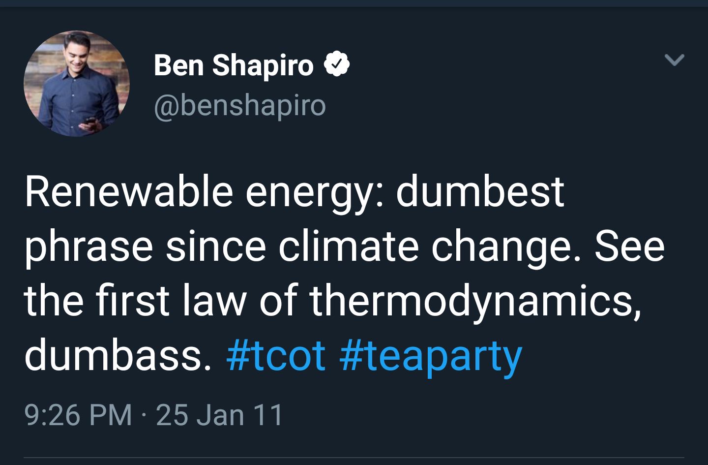 See the first law of thermodynamics, dumbass | Scrolller