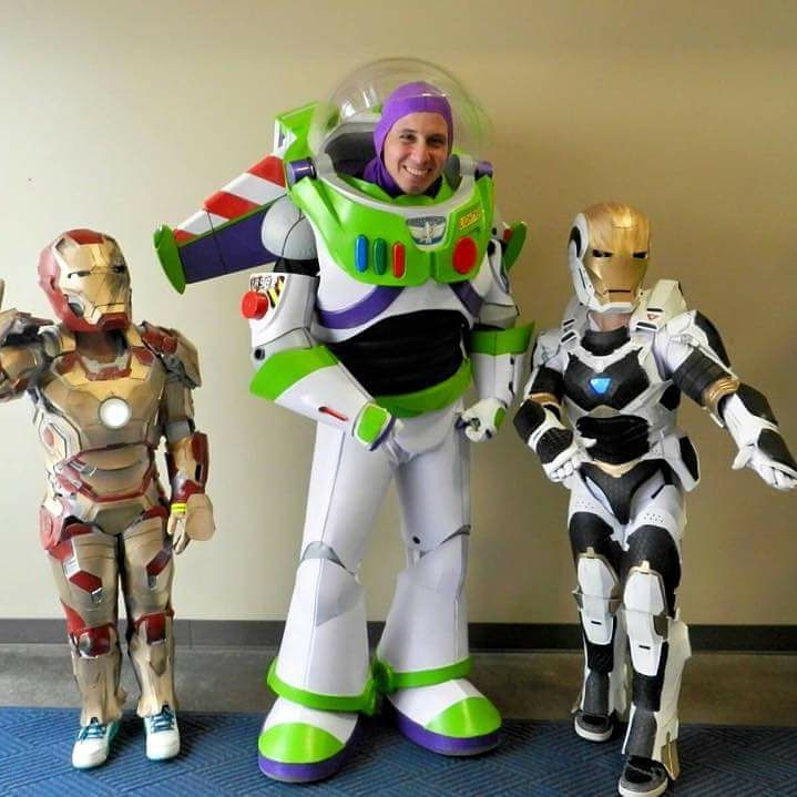 [Self] I made this Buzz Lightyear and these Ironman costumes for my boys and a buddy a few years ...