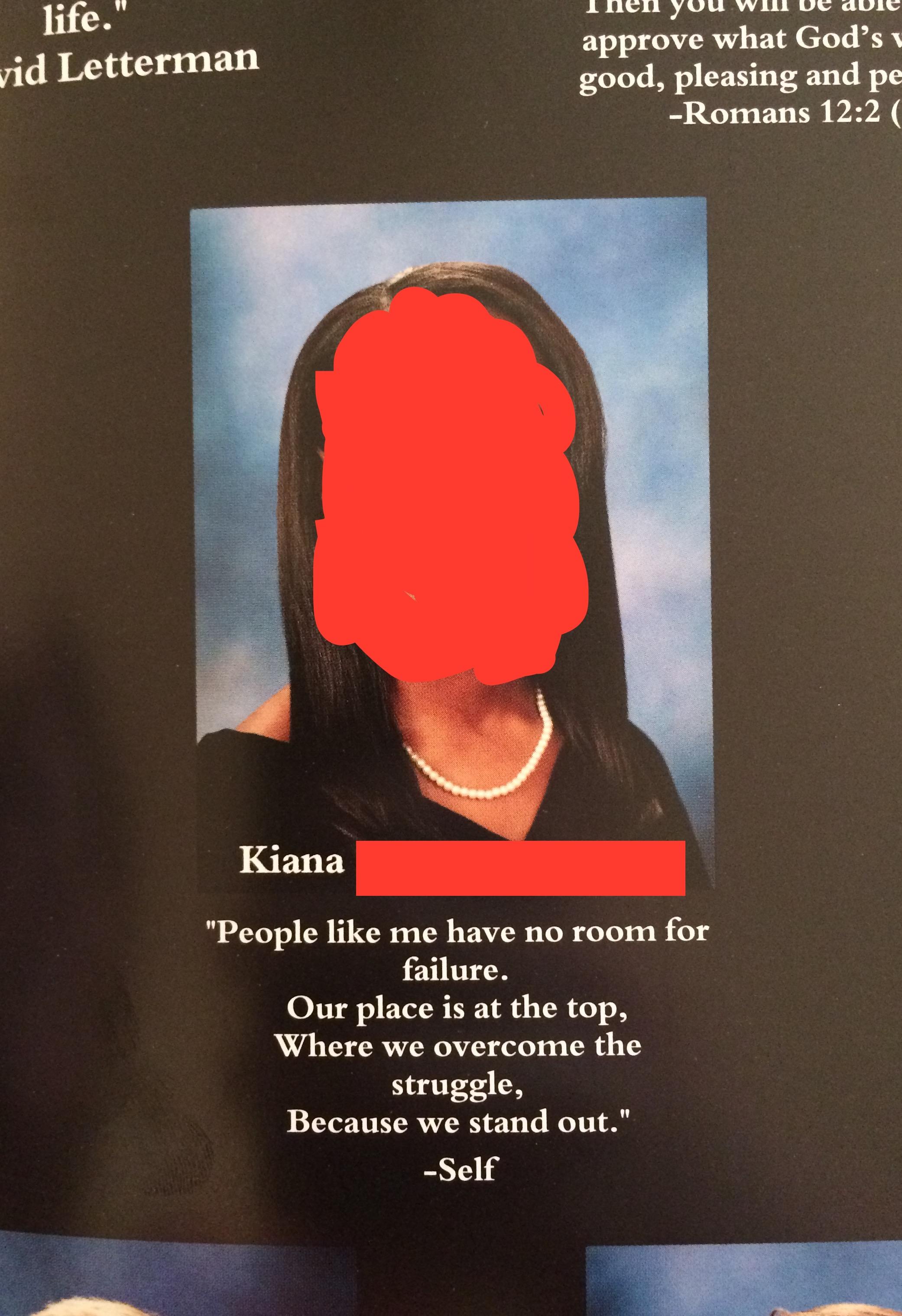 Self-quote in my old yearbook | Scrolller