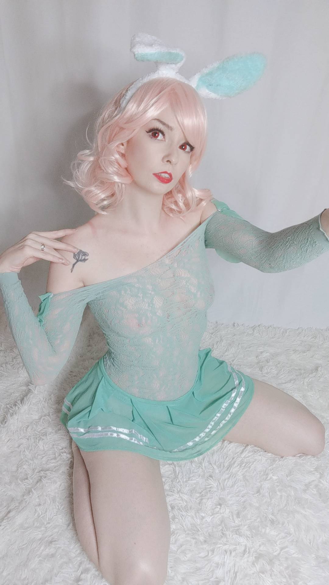 [self] sheer mint bunny girl | Scrolller