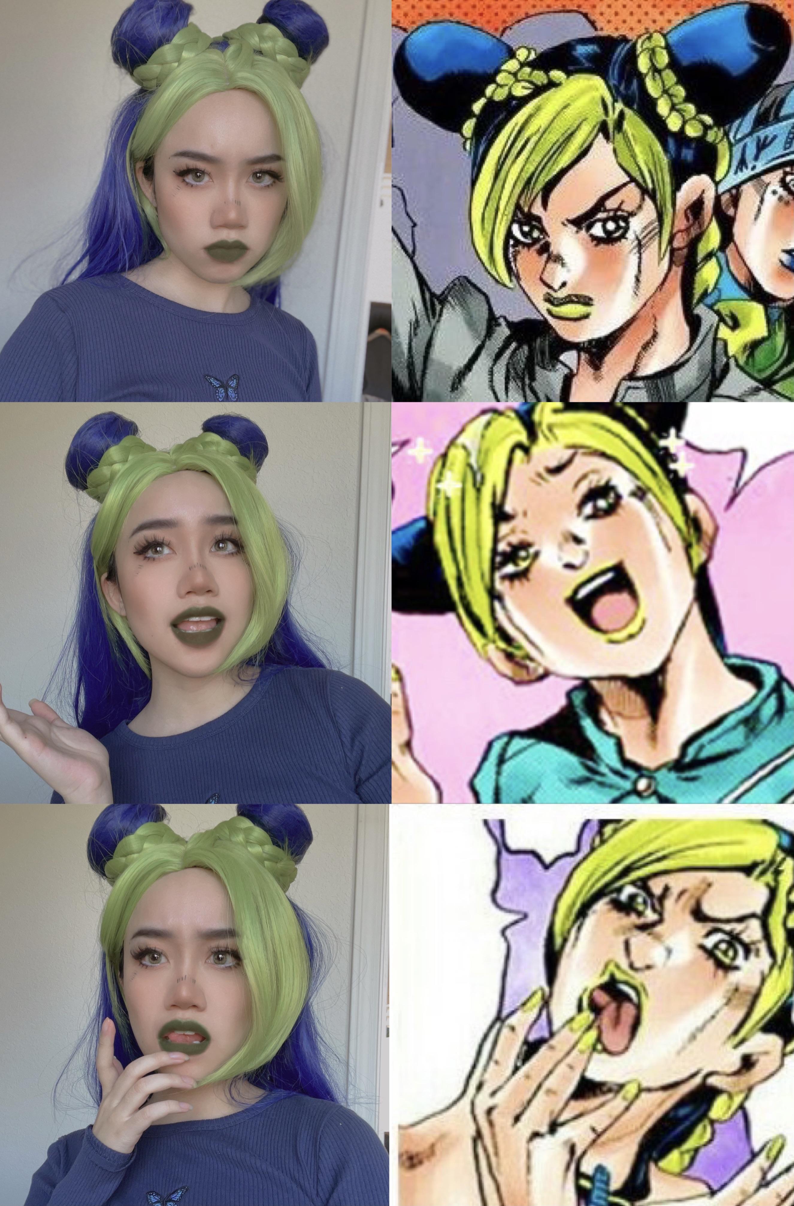 [self] trying out expressions for when my full jolyne costume arrives! | Scrolller