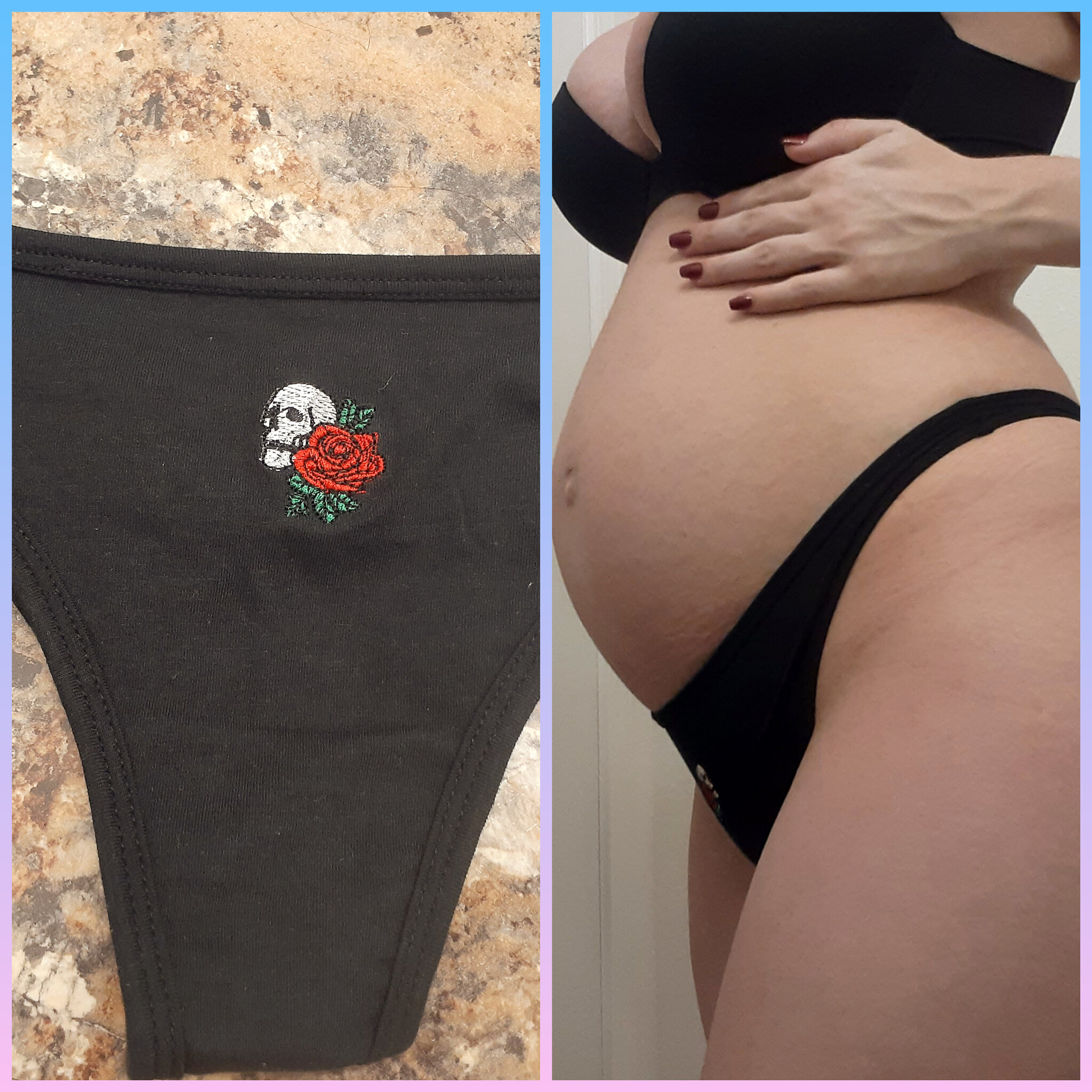 [SELLING] Black thong worn by a 6 month pregnant babe $40 | Scrolller