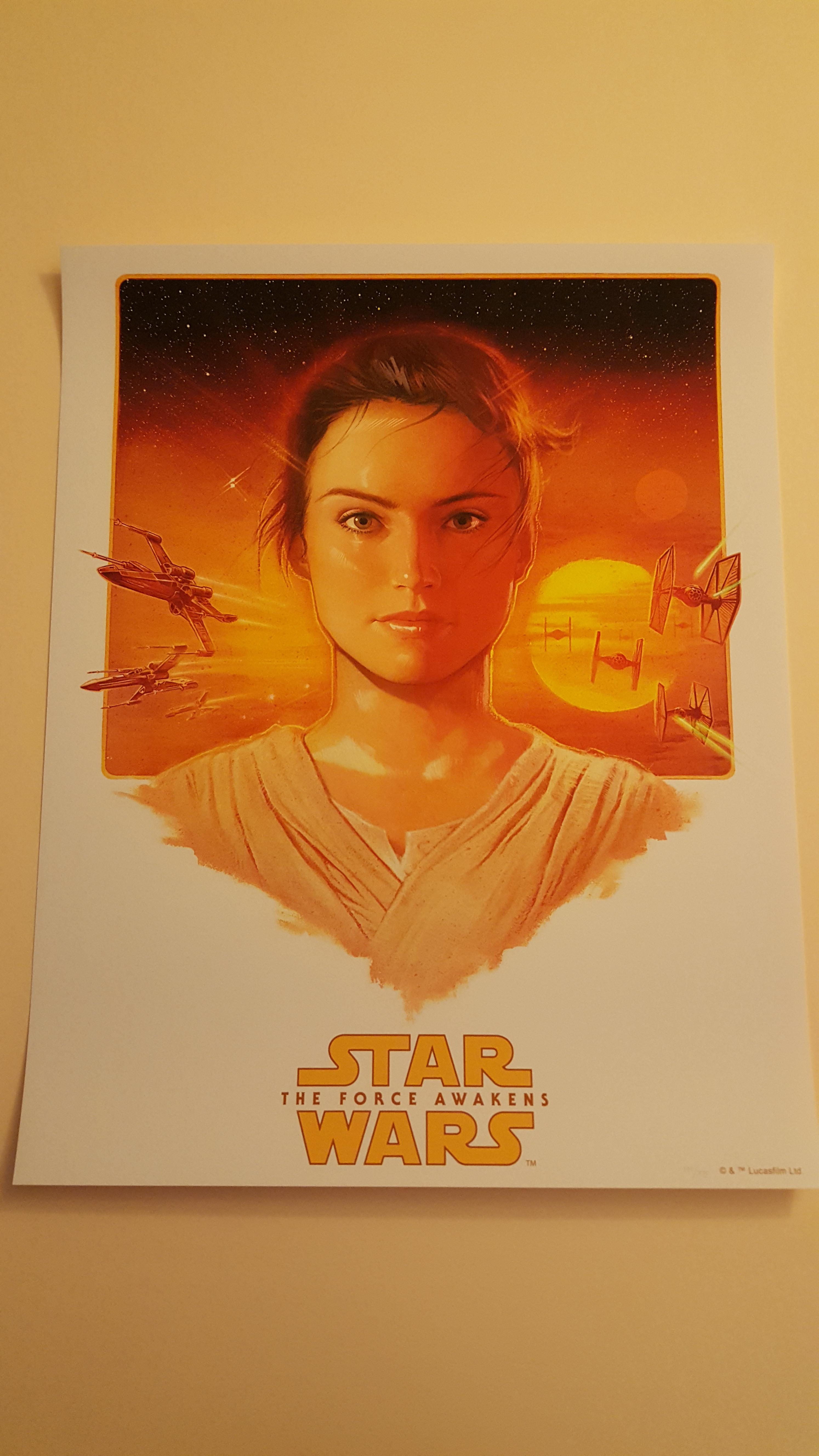 Selling Star Wars 'Rey' print from Bottleneck Gallery: perfect mint condition | Scrolller