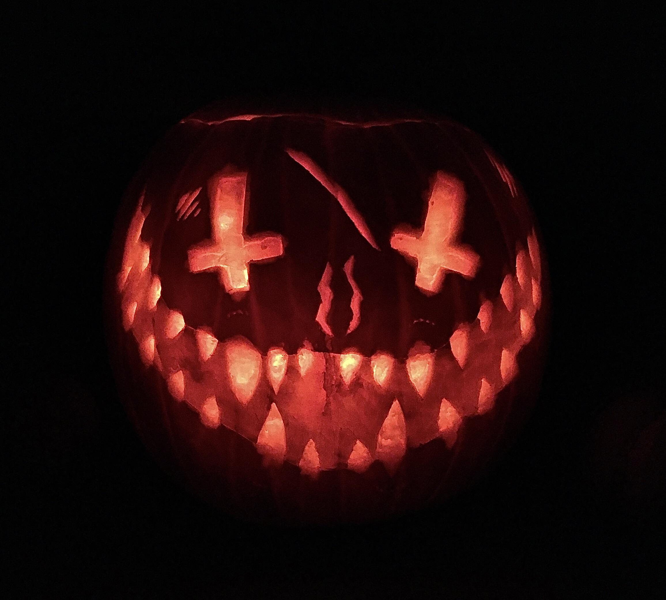 Serafino, Me, Pumpkin Carving, 2020 | Scrolller