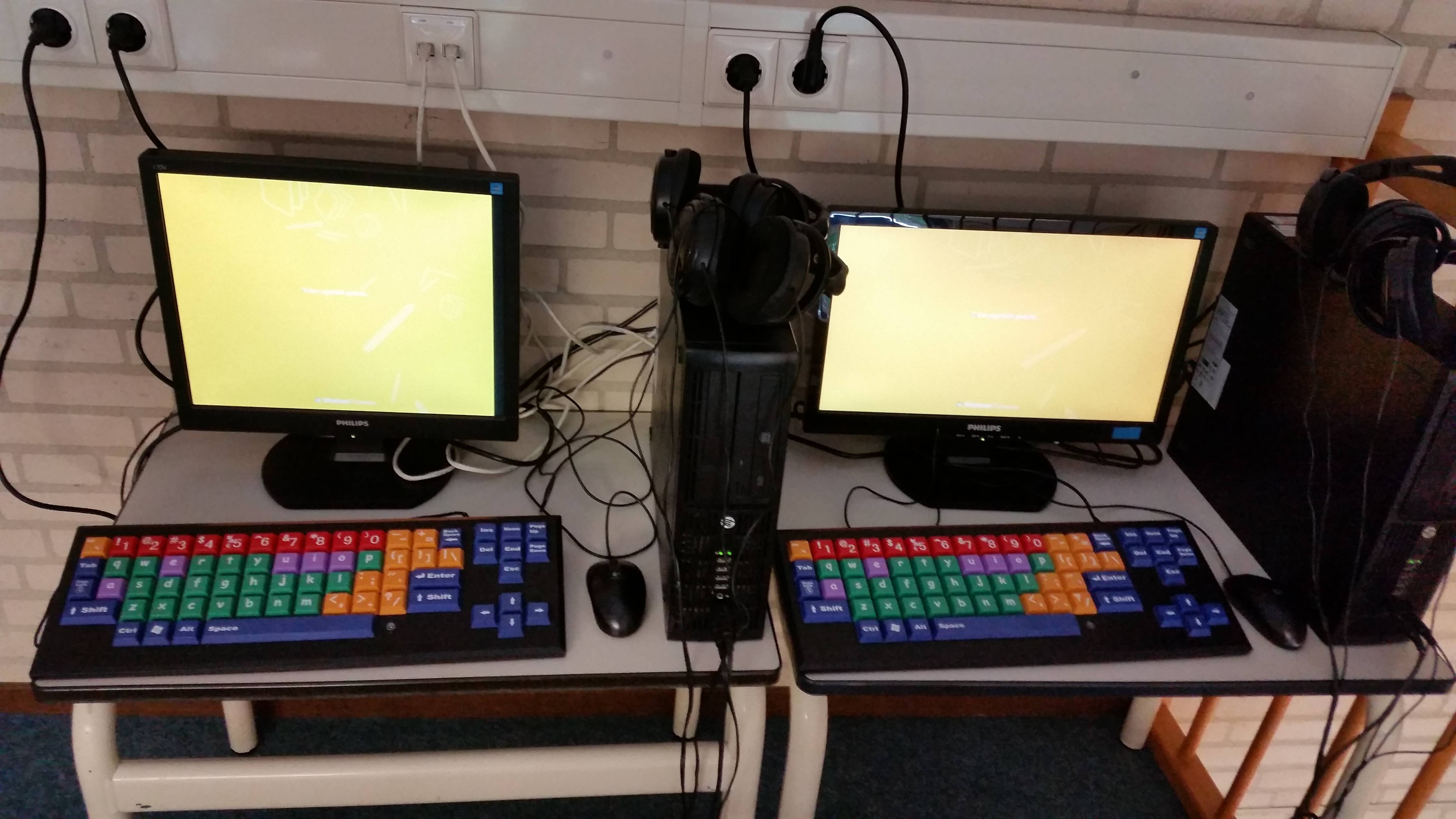 Setting up PCs in a school, spotted these | Scrolller