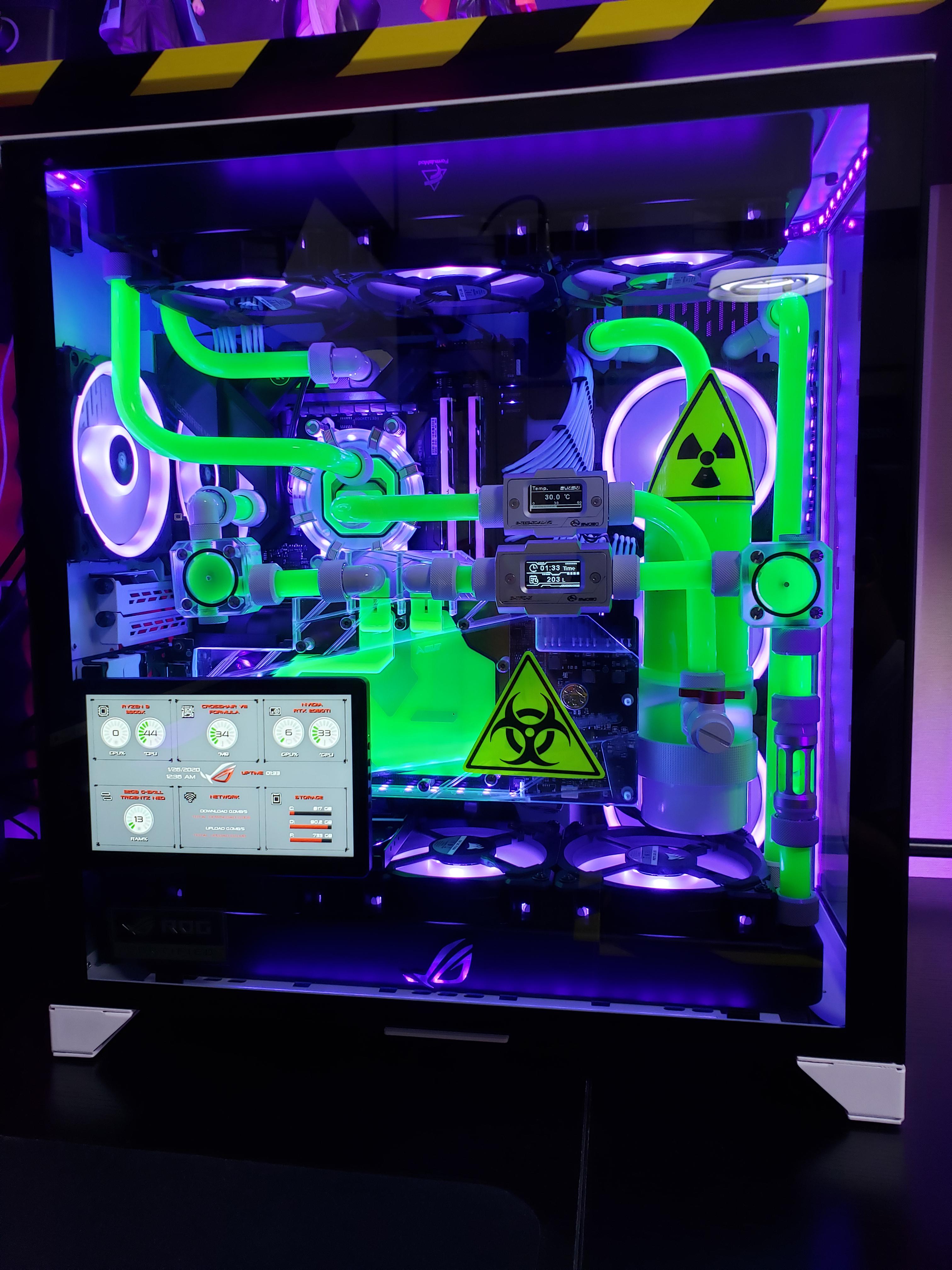 Sharing my 1st custom loop build attempt. Pardon with my bends. | Scrolller