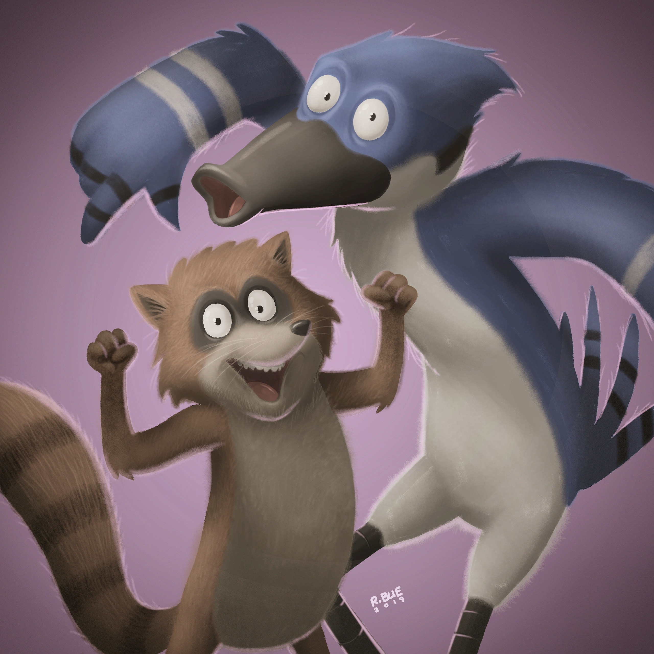 Sharing my Mordecai and Rigby fanart. Yey-yuuuh! | Scrolller