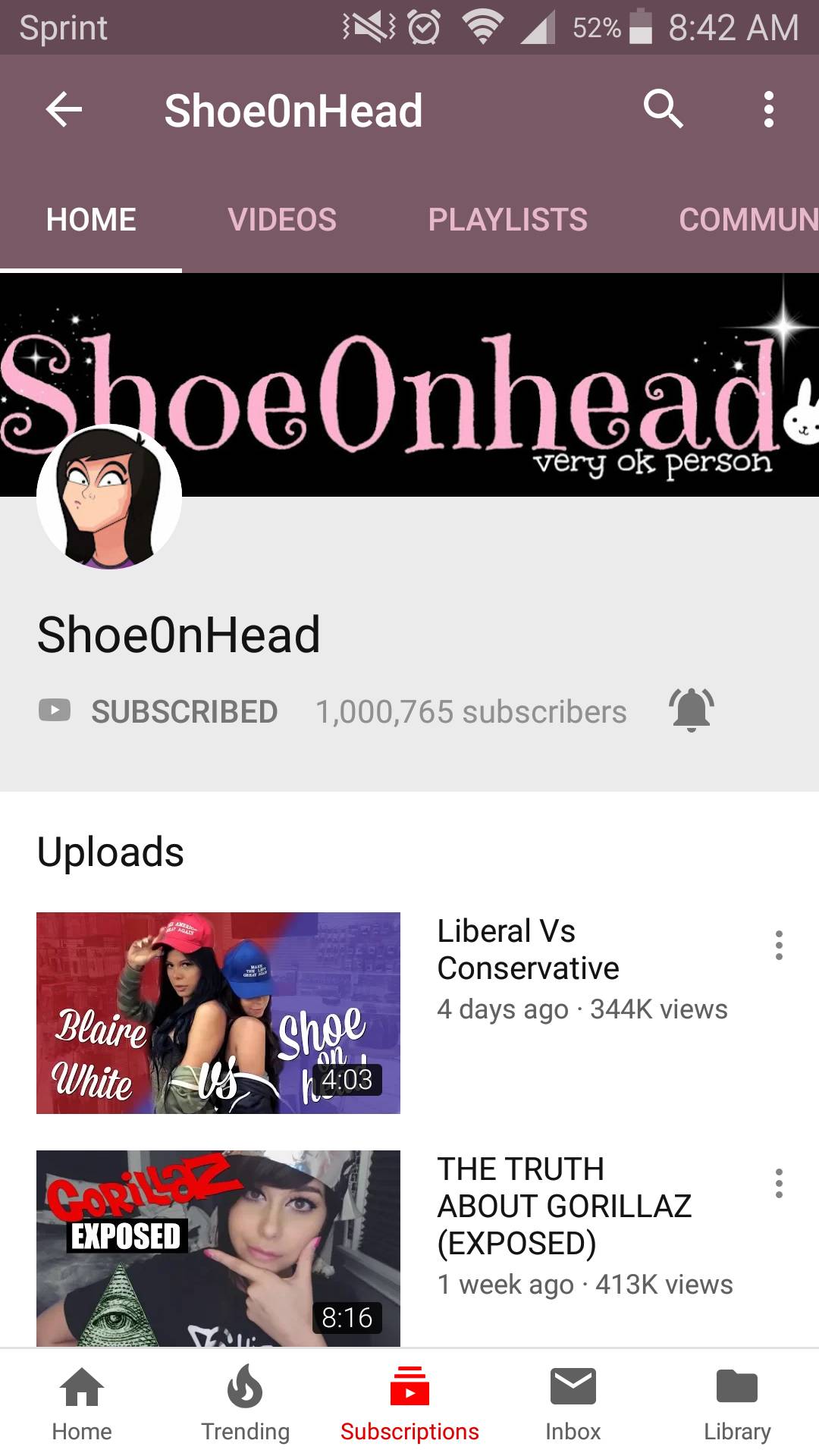 Shoe has hit 1 millions subs! | Scrolller