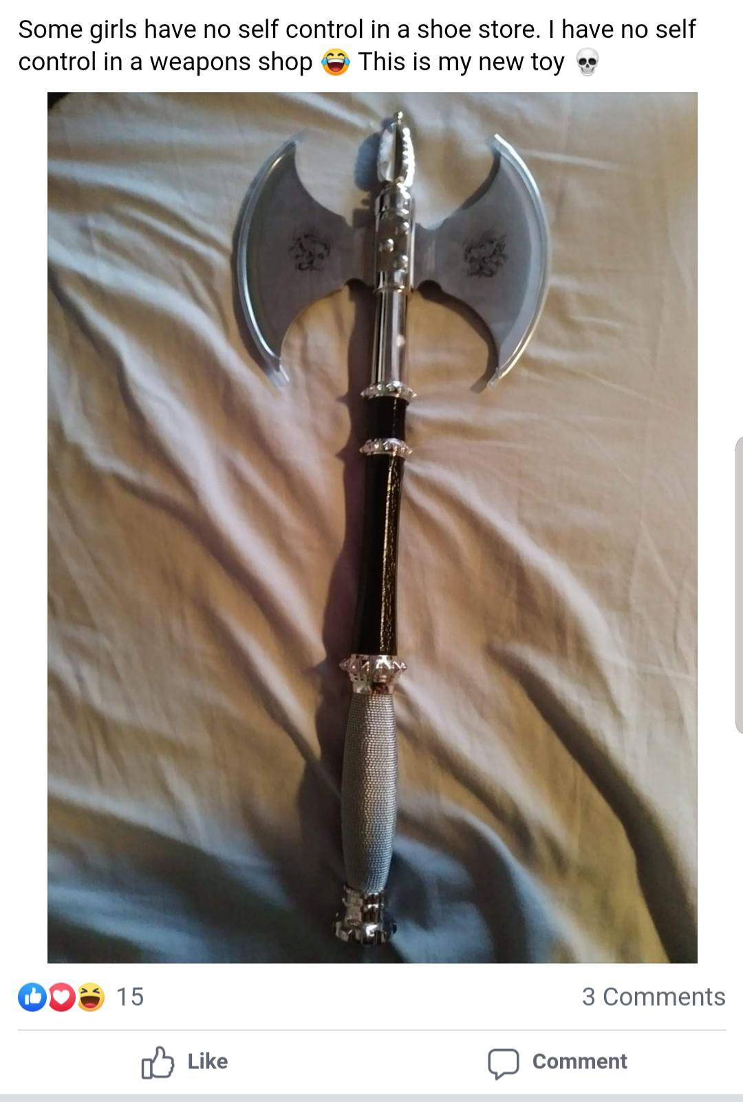 Should I axe her where she bought it? | Scrolller