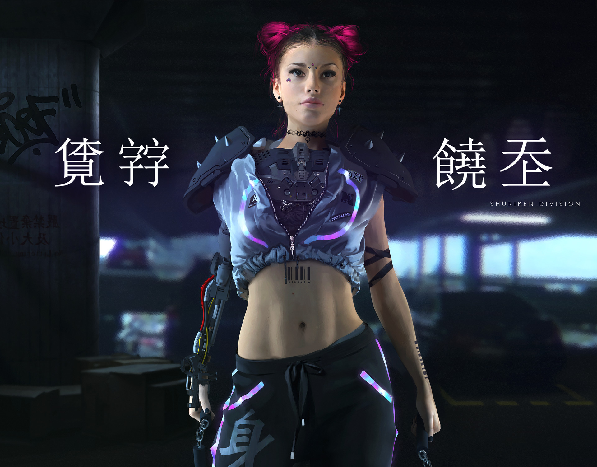 Shuriken Division - Cyberbabe with nunchaku | Scrolller