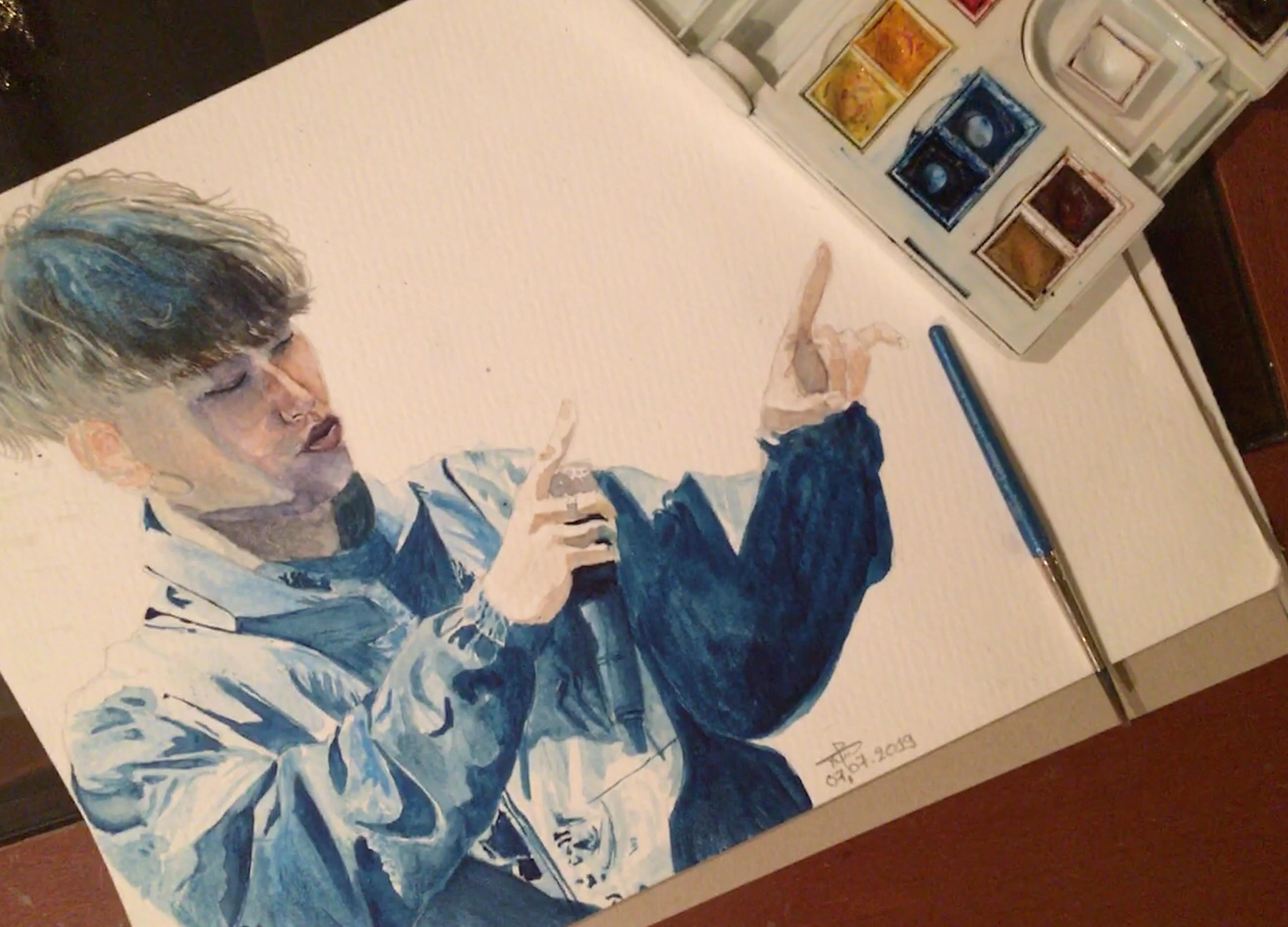 Simon Dominic fanart by me ^ω^ Medium used: Watercolors | Scrolller