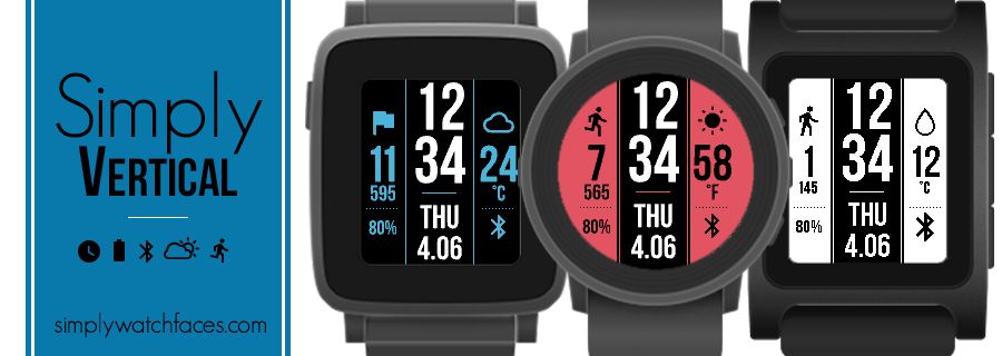 Simply Vertical - An information dense watchface in a slick, new perspective | Scrolller