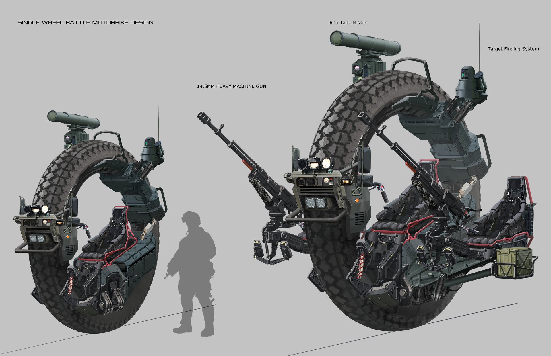 Single wheel motorbike by Longque Chen | Scrolller