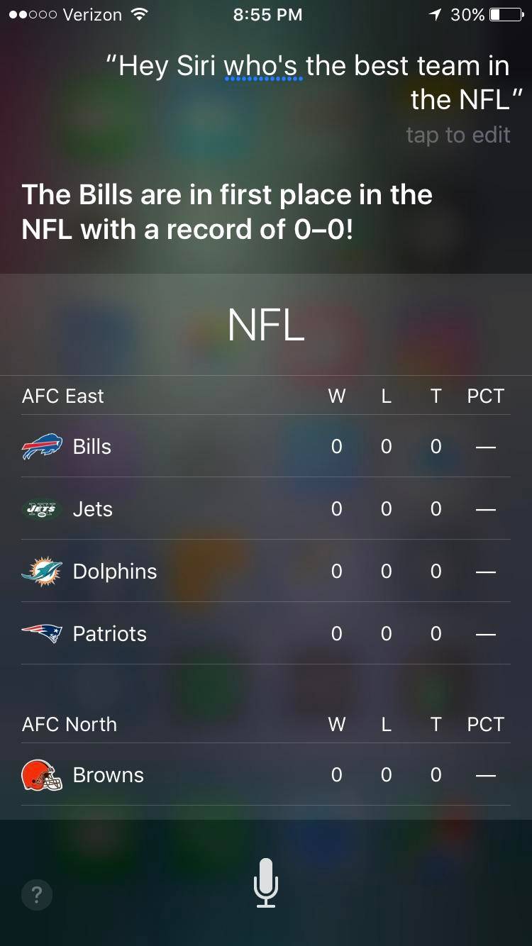 Siri says... Bills on top! | Scrolller