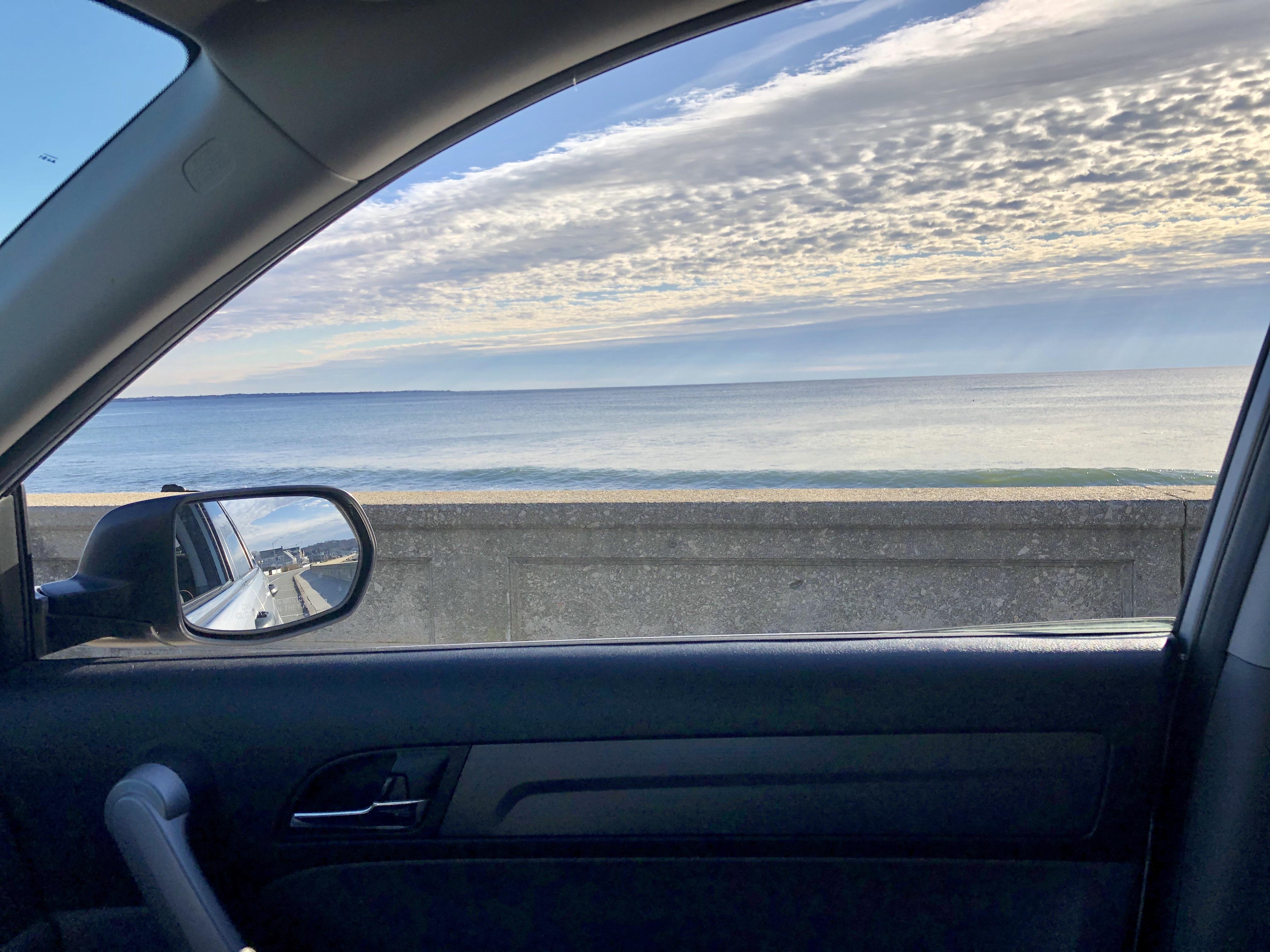 Sitting by the seawall. Narragansett, RI | Scrolller