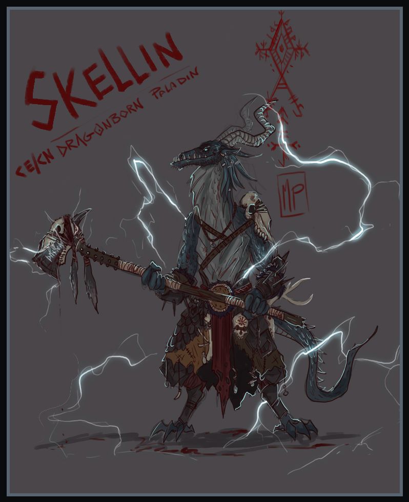 Skellin, my Dragonborn Paladin | Scrolller