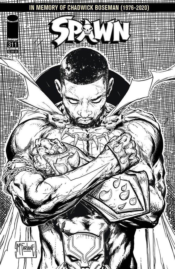 Sketch Variant of Spawn #311 - Chadwick Boseman Homage 🔥 | Scrolller