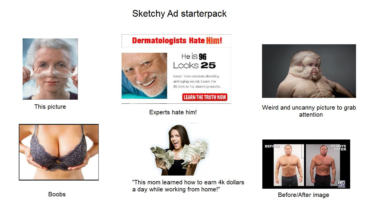 Sketchy Ad starterpack | Scrolller