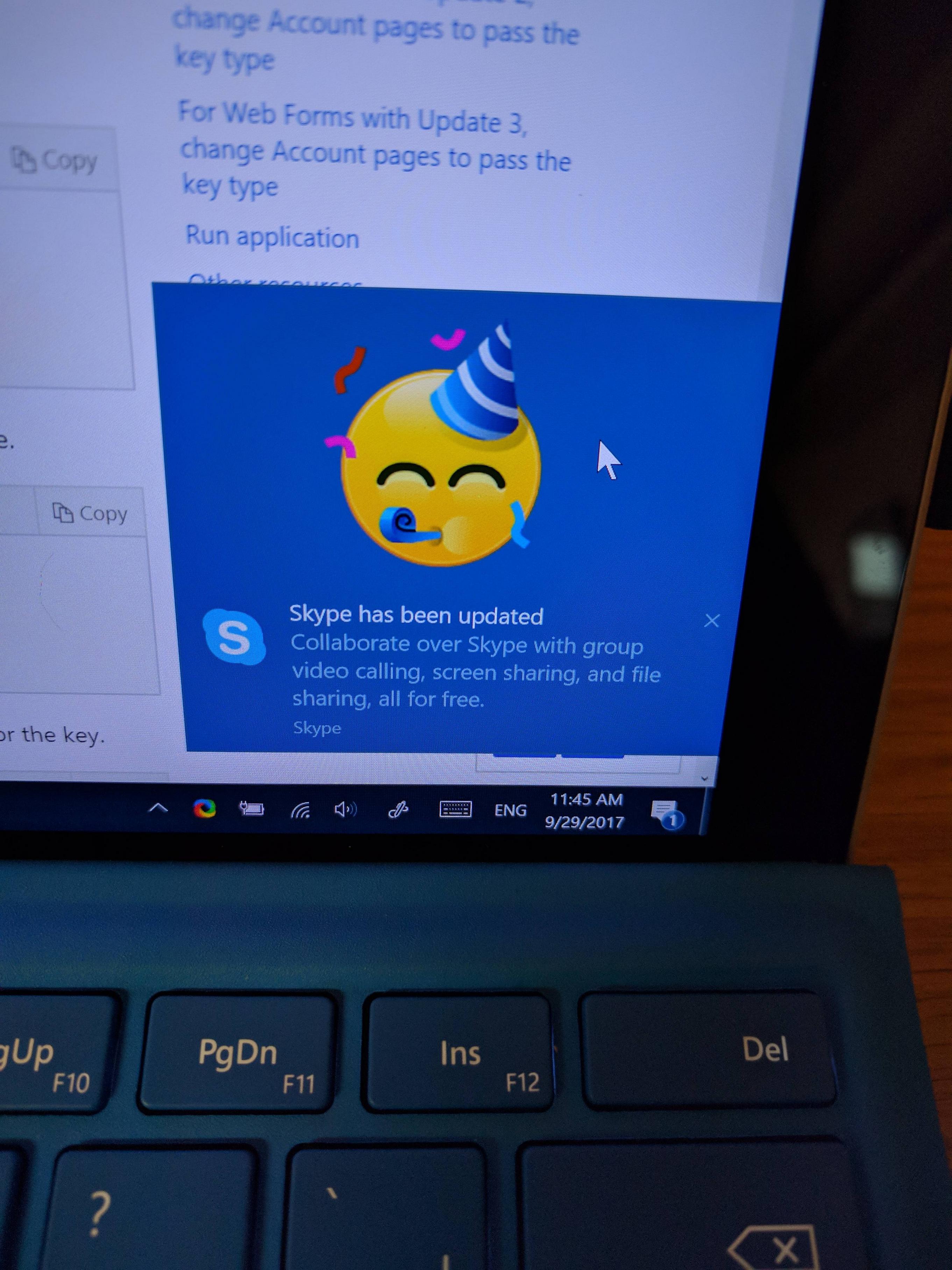 Skype is officially bloatware, uninstalled it yesterday only to have it come back in full force ...