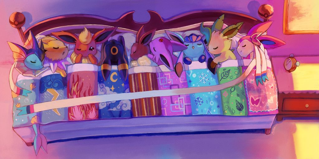 Sleeping eeveelution | Scrolller