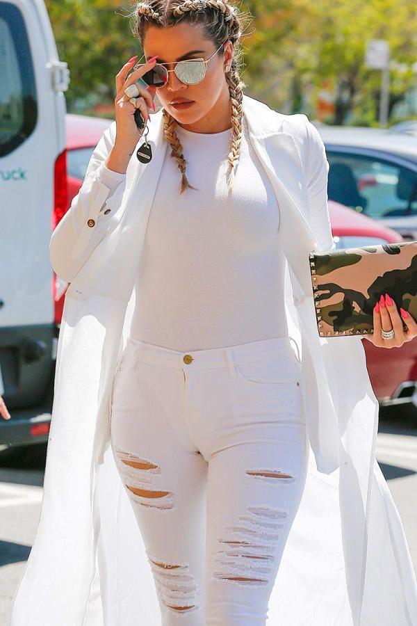 Slightly See Through White Jeans Scrolller
