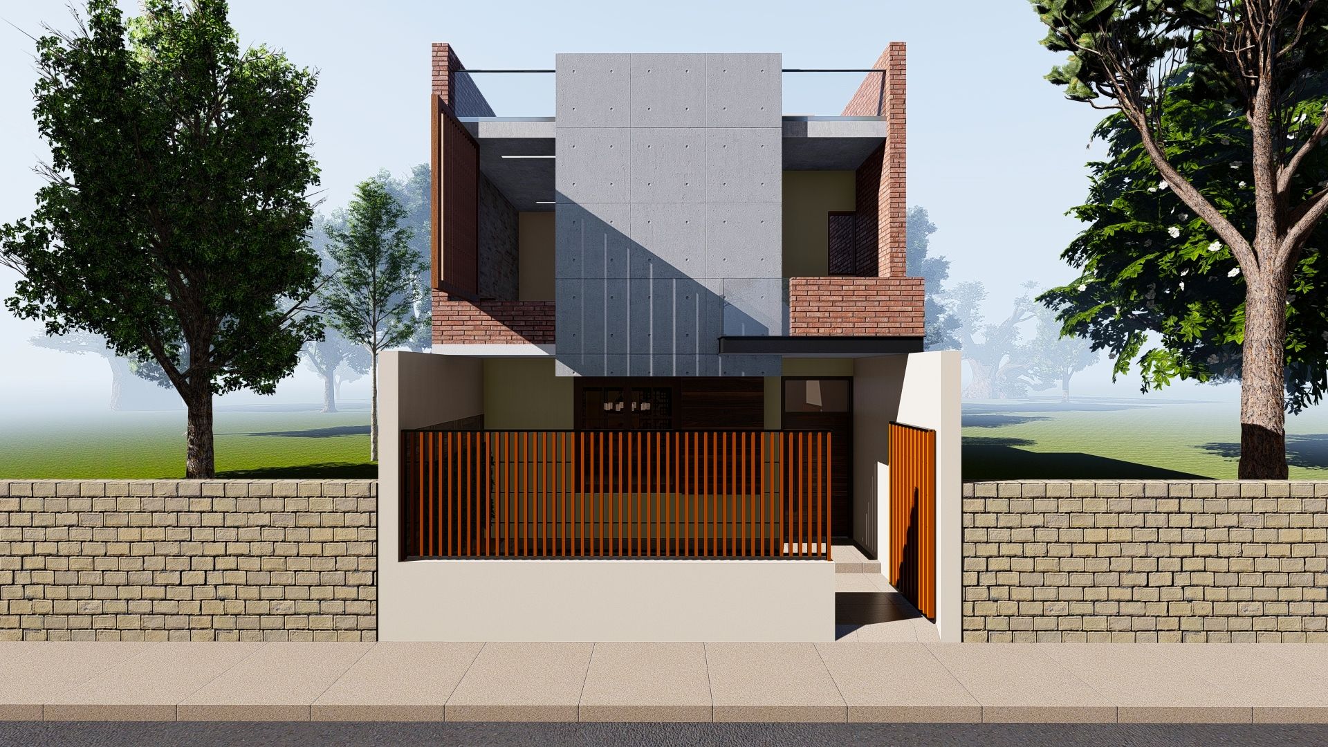 Small house design with courtyard by MEJAHAUS architects | Scrolller