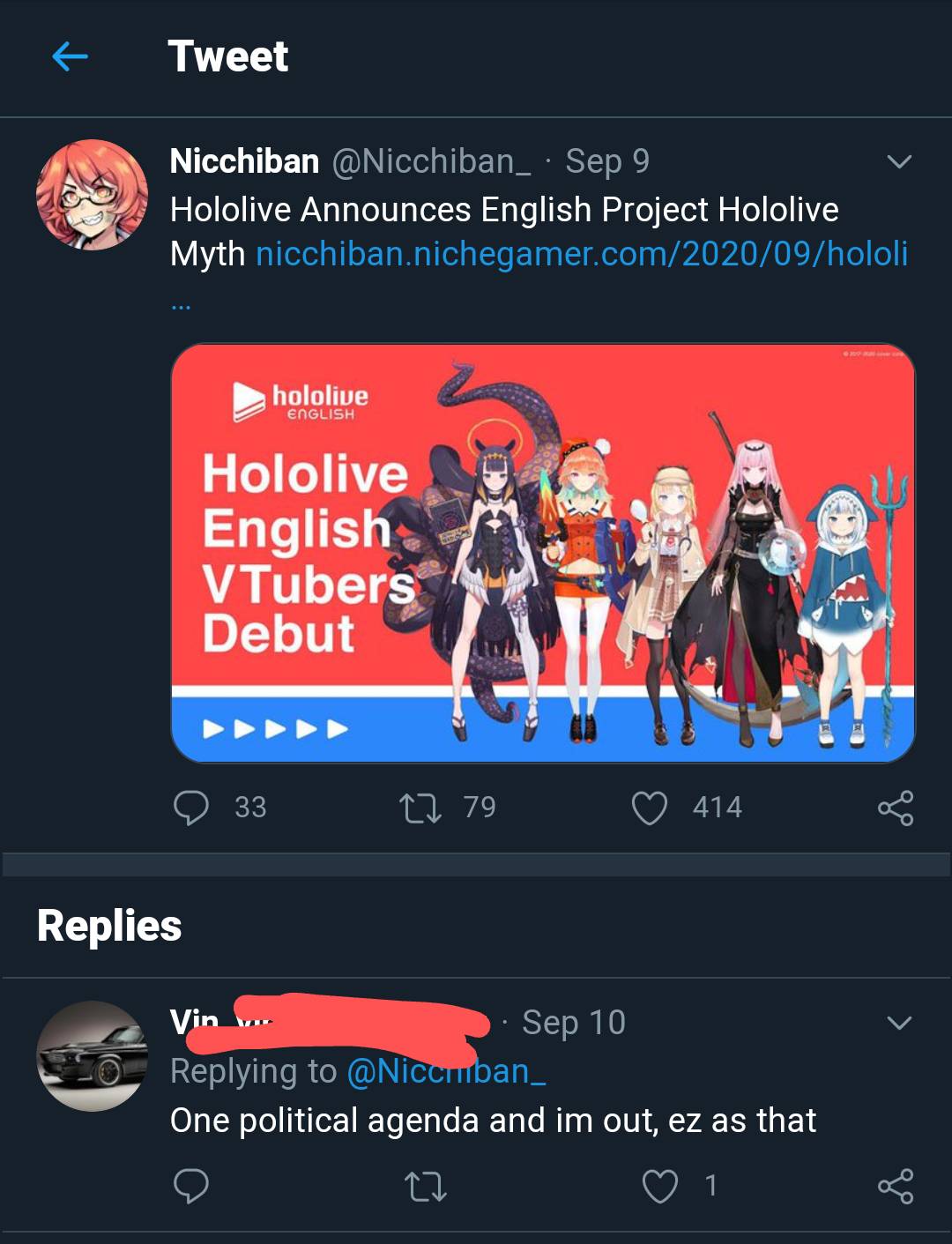 Smh! Hololive allowing political westerners to be streamers. What a disgrace. | Scrolller