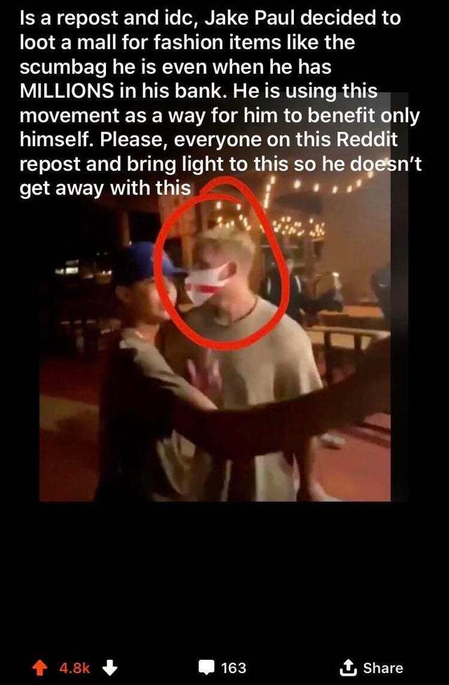 SMH Jake Paul, you scumbag | Scrolller