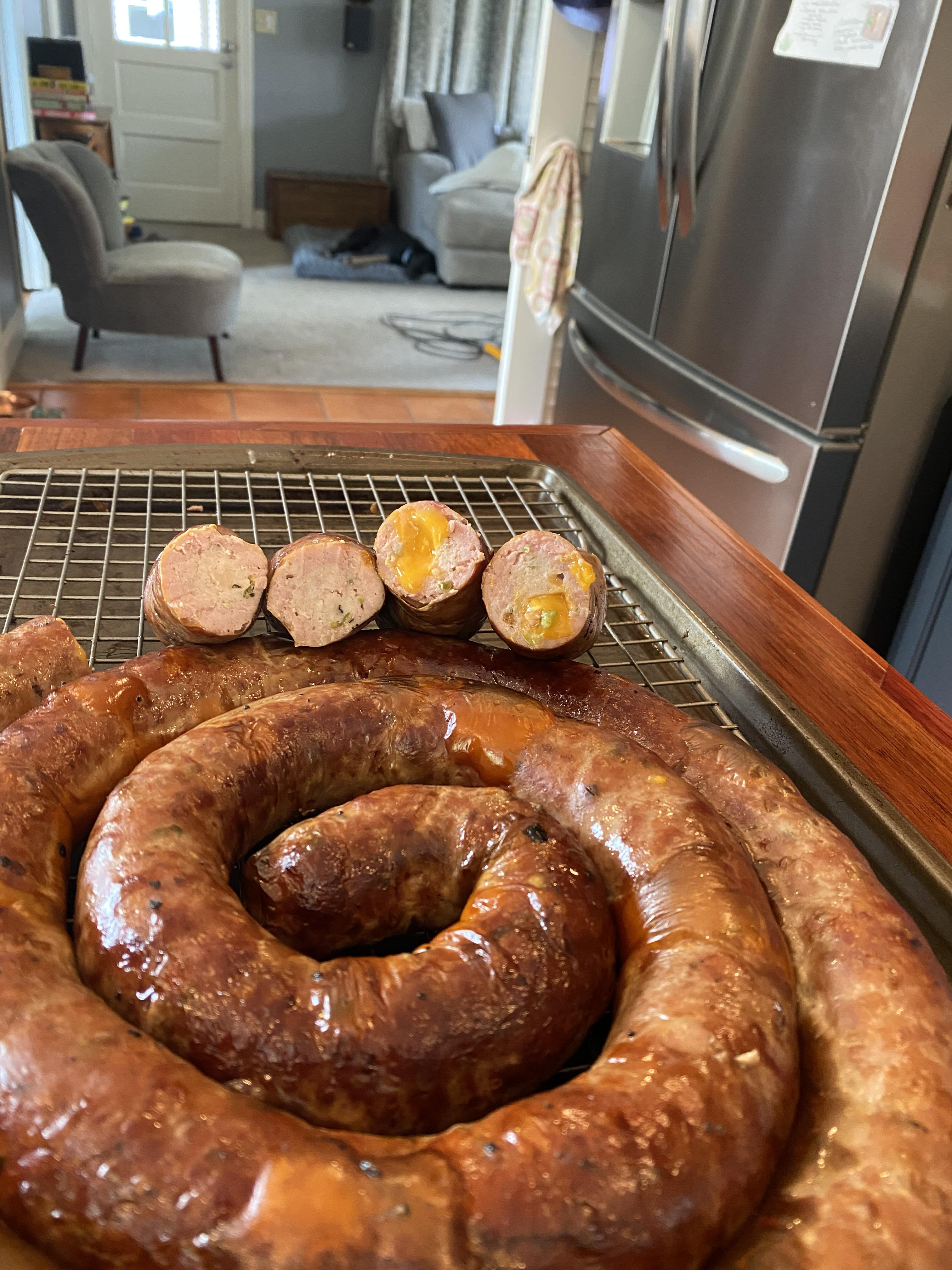Smoked jalapeño cheddar sausage. | Scrolller