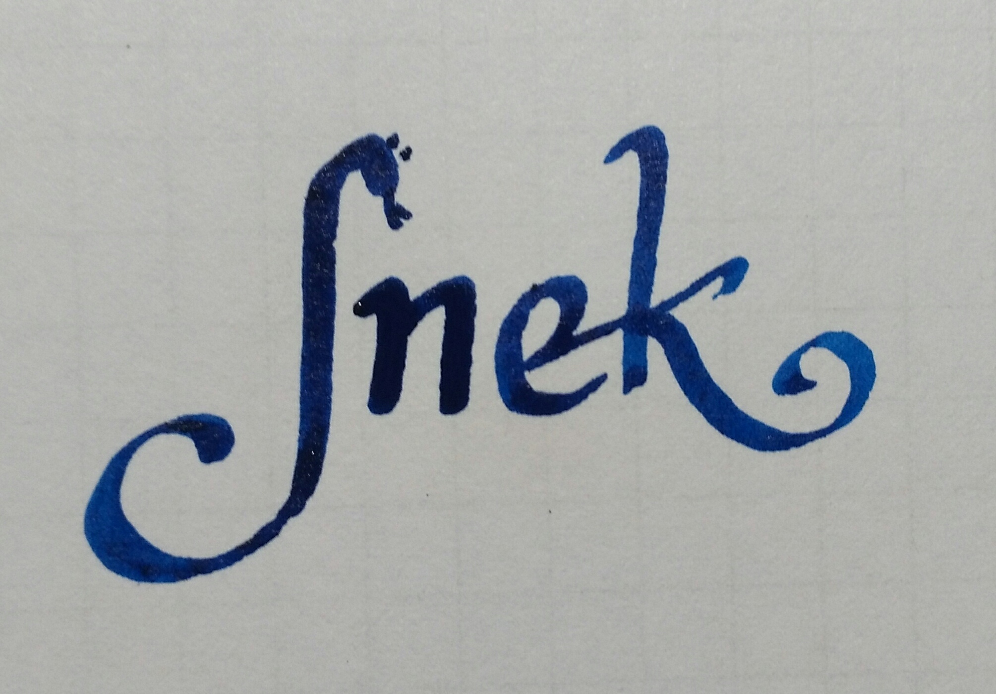 Snek calligraphy | Scrolller