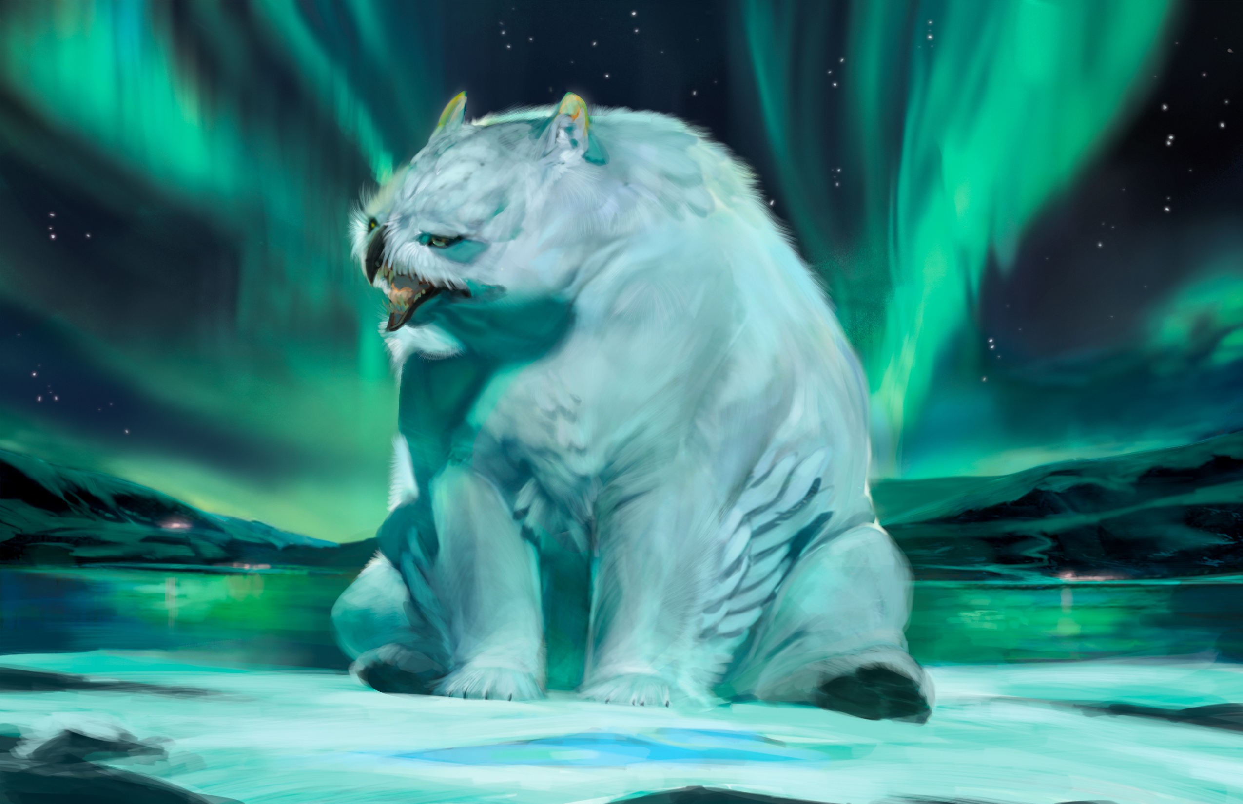 Snowy Owlbear by April Prime | Scrolller