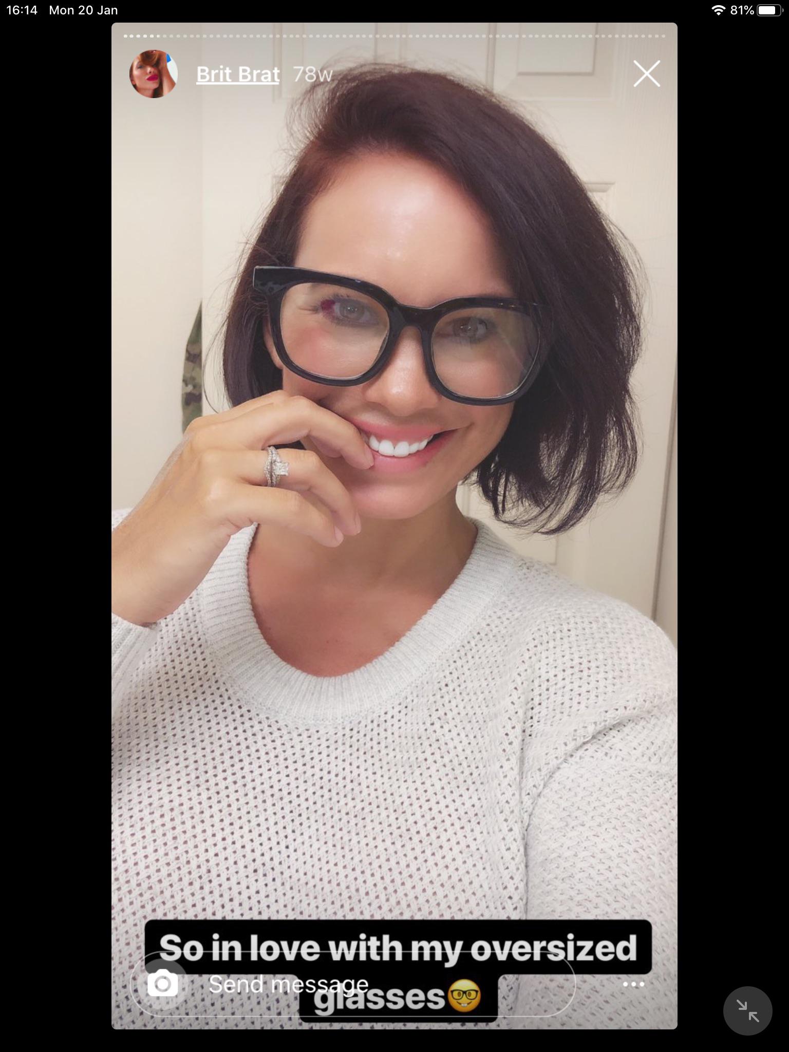 "So in love with my oversized glasses 🤓" - Brittany Elizabeth | Scrolller