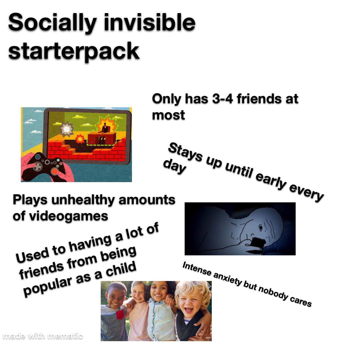 Socially invisible starterpack | Scrolller