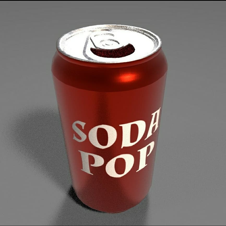 Soda can. Modeled in Maya, Textured in Substance Painter. Enjoy! | Scrolller