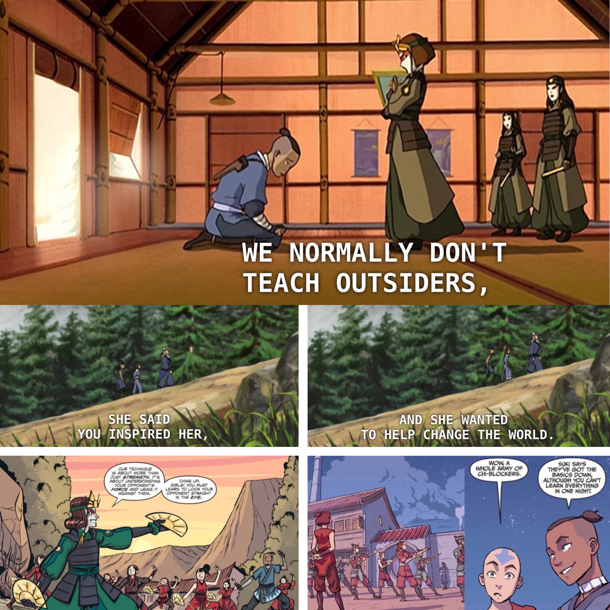 Sokka and Suki inspire one another to be better people | Scrolller