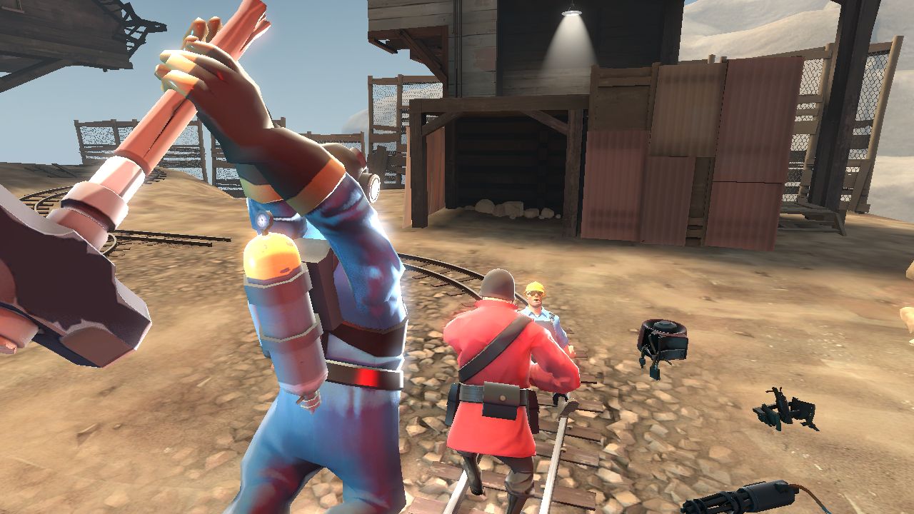 Soldier about to get bonked by pyro. | Scrolller