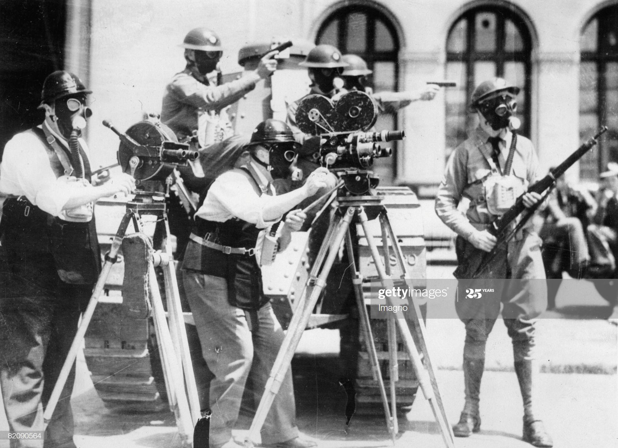 Some cameramen with Bullards filming the strike of dockers in Seattle, July 3, 1934. | Scrolller