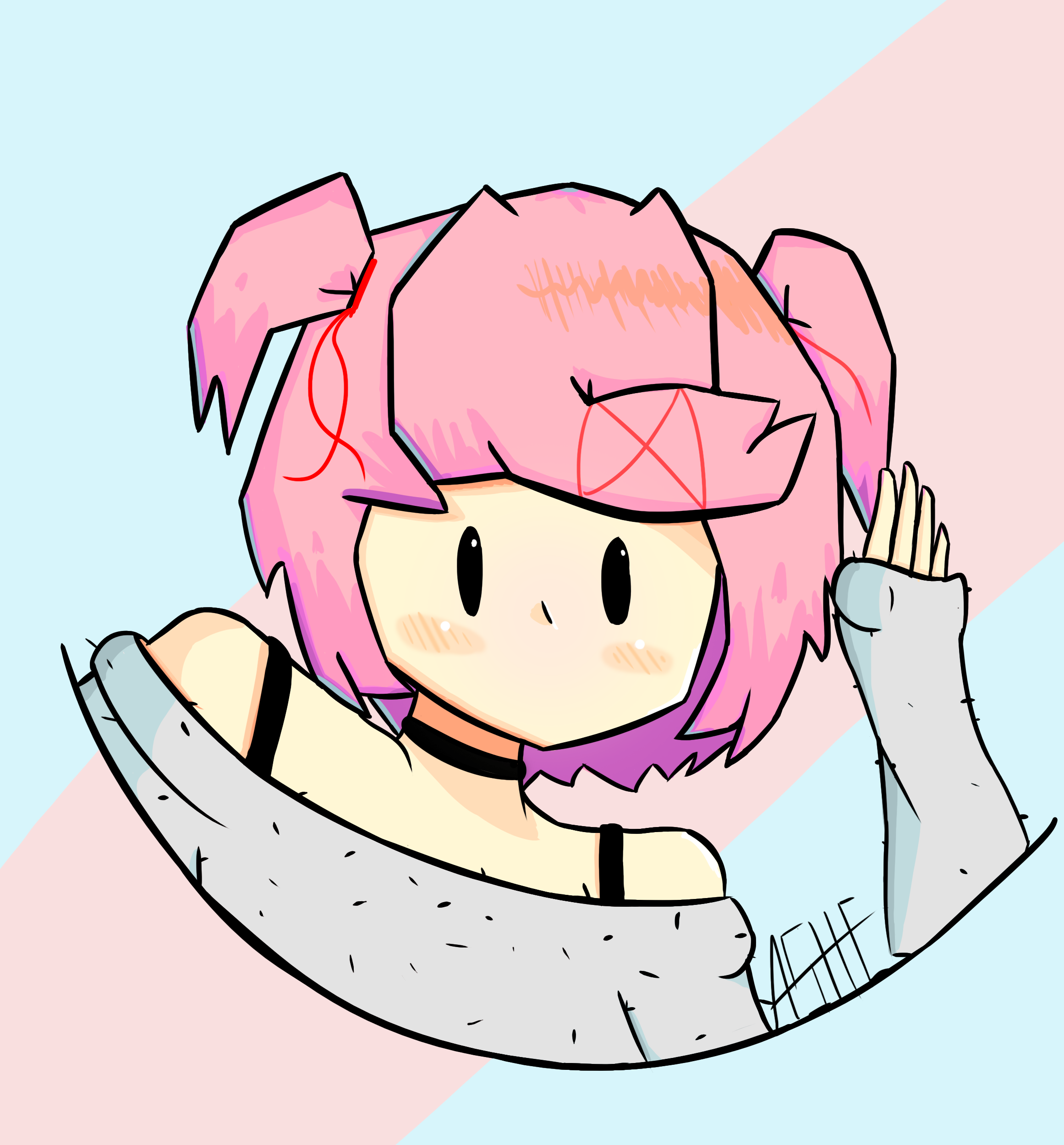 Some Natsuki art I made.. It's okay I guess | Scrolller