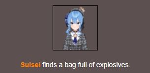 Something about Suisei getting explosives in the Hunger Games seems about right. | Scrolller