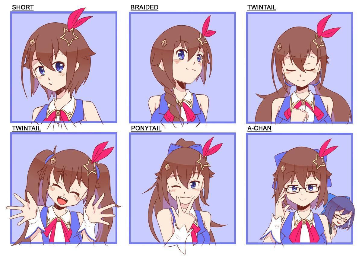 Sora-chan with different hairstyles (๑╹ᆺ╹) | Scrolller