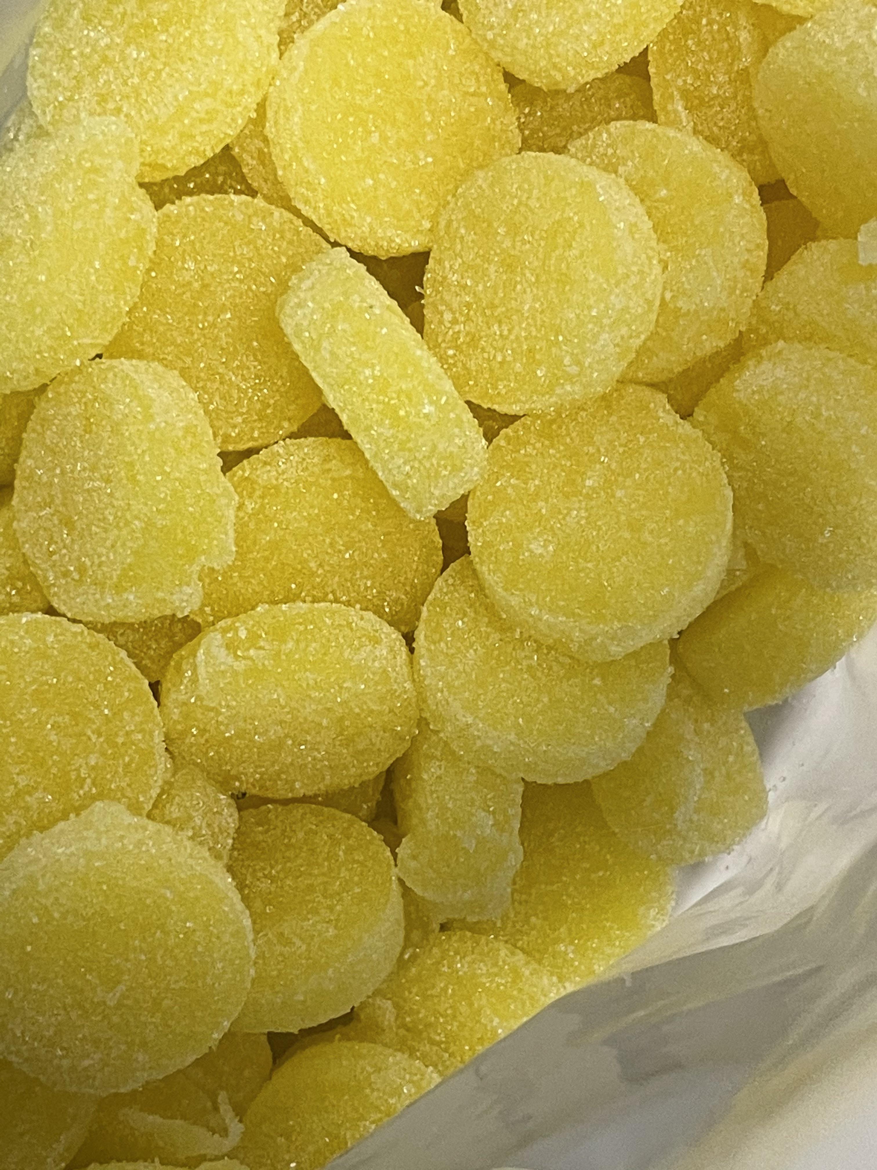 Sour Lemon gummies made with Hash Rosin | Scrolller