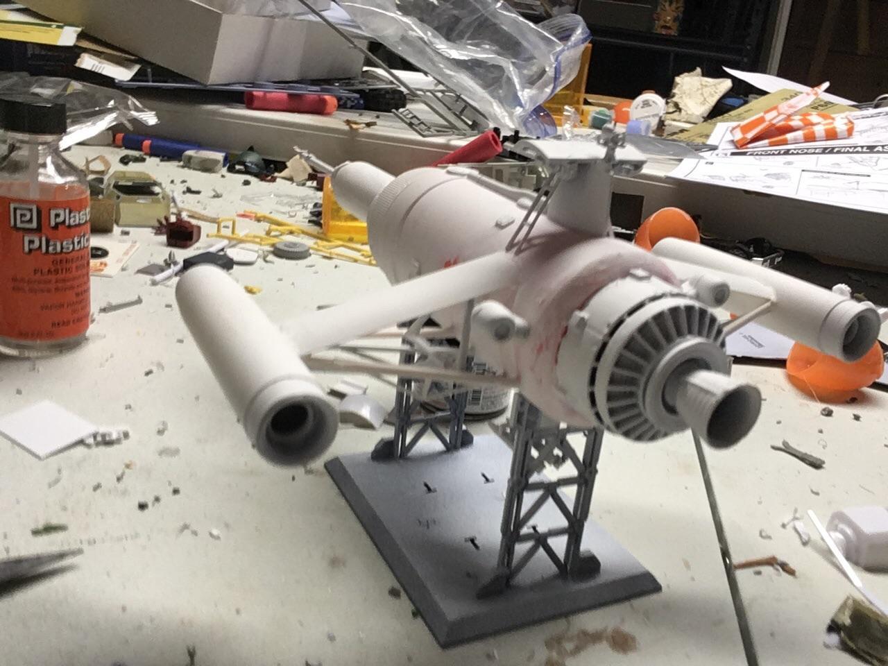 Space frigate WIP. Primed and ready to paint. | Scrolller